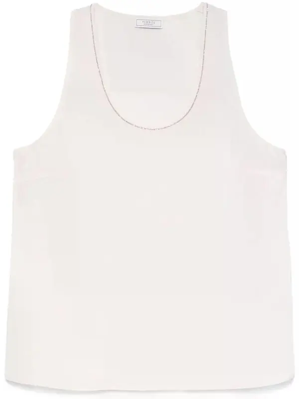 Peserico Bead-embellished Tank Top - Neutrals