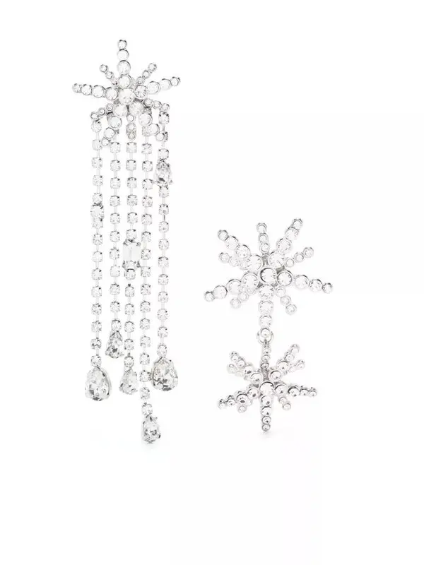 Maje Star Drop Earrings - Silver