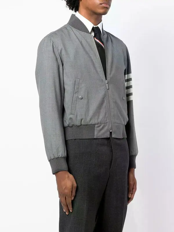 Thom Browne Stripe-detail Bomber Jacket