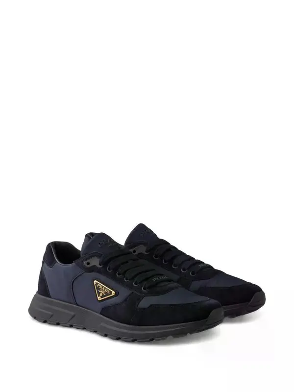 Prada Prax 2.0 Re-nylon Suede-panelled Sneakers - Blue