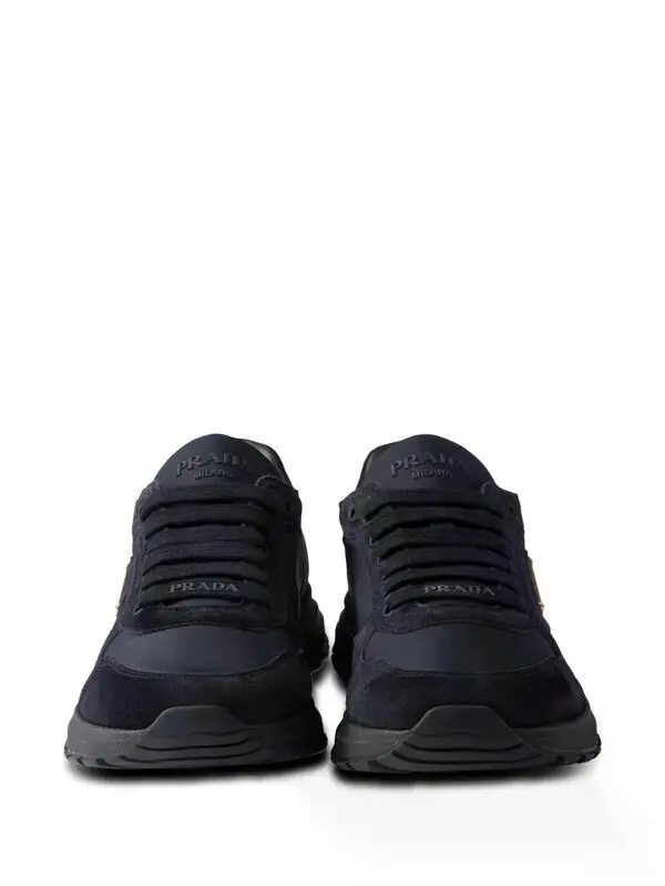 Prada Prax 2.0 Re-nylon Suede-panelled Sneakers - Blue