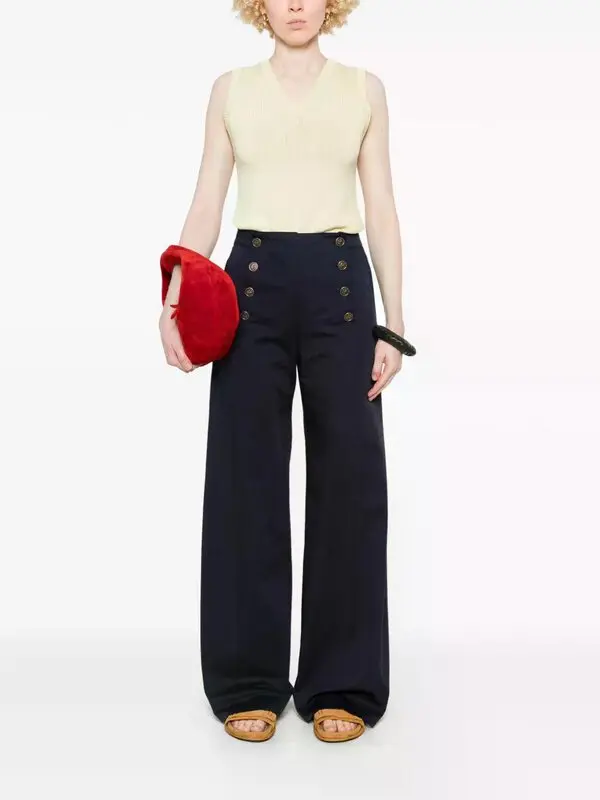 Etro Pegaso Buttons Trousers - Blue