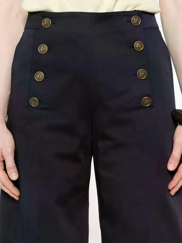 Etro Pegaso Buttons Trousers - Blue
