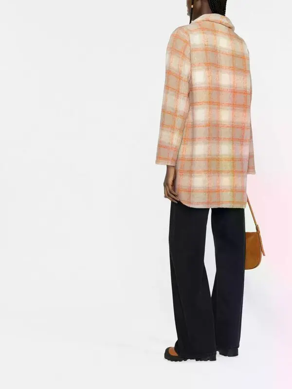 Woolrich Checked Single-breasted Coat