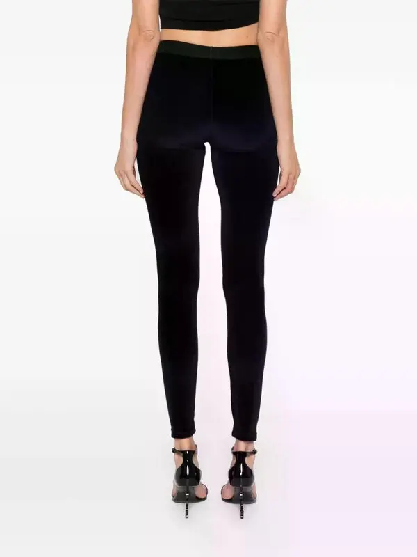 TOM FORD Velvet Logo-detail Leggings