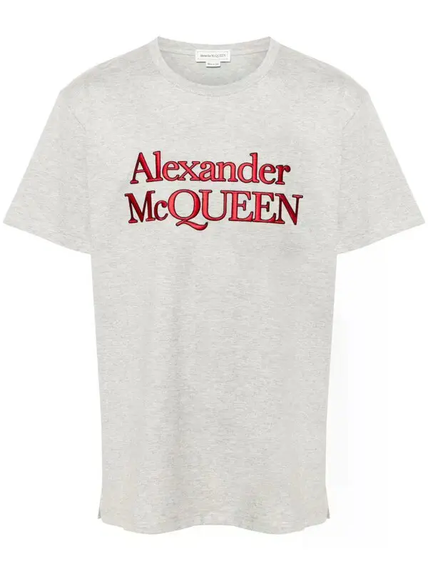 Alexander McQueen Logo-embroidered T-shirt