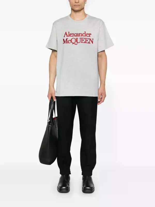 Alexander McQueen Logo-embroidered T-shirt
