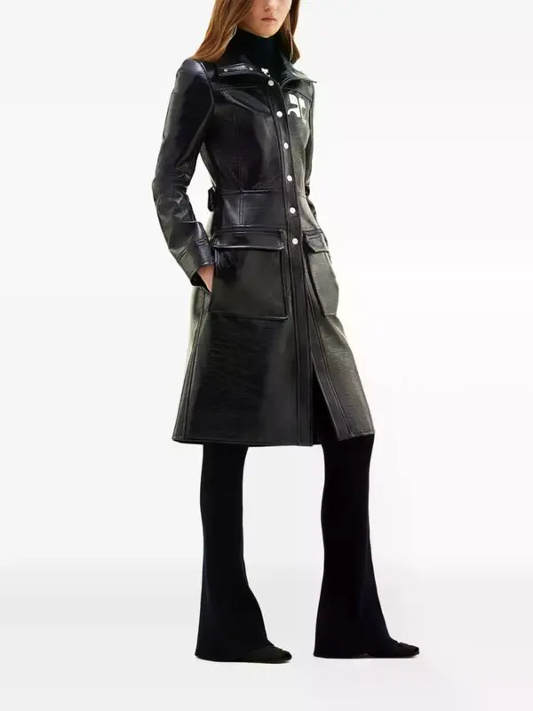 COURREGES Reedition Belted Mid-length Coat