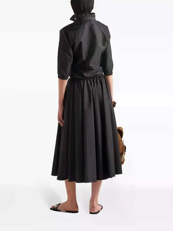 Prada Re-nylon Midi Skirt With Enameled Triangle Logo