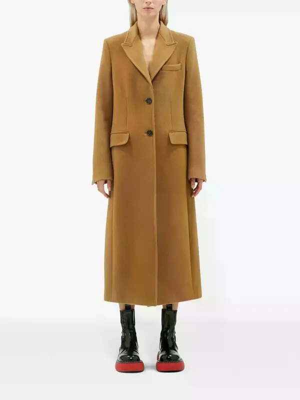 MSGM Notched-lapel Button-fastening Coat