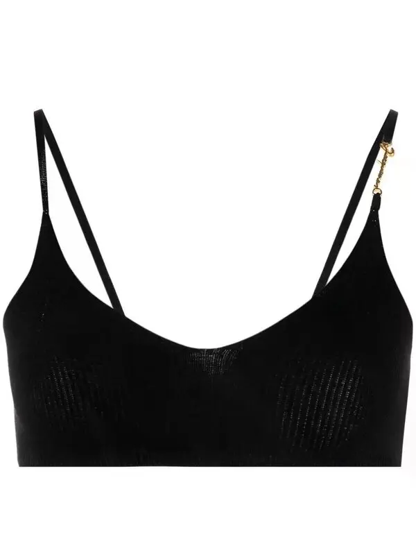 Jacquemus Le Bandeau Peralu Knitted Bralette - Black