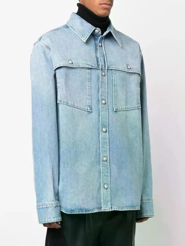 Balmain Faded Denim Shirt-jacket