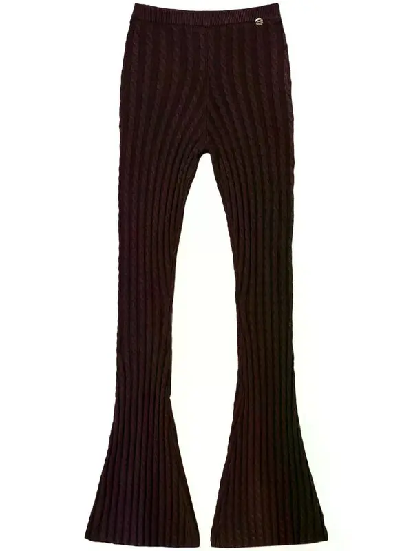 TWINSET Cable Knit Flared Trousers