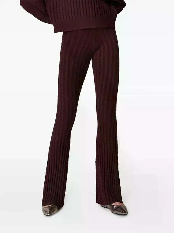 TWINSET Cable Knit Flared Trousers