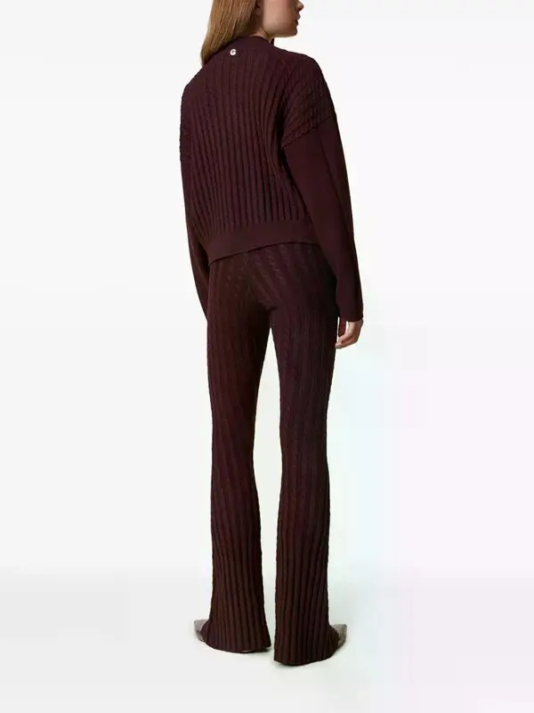 TWINSET Cable Knit Flared Trousers