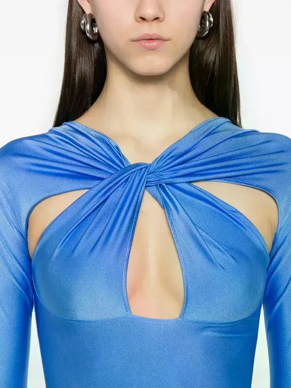 Coperni Twisted Cut-out Mini Dress - Blue