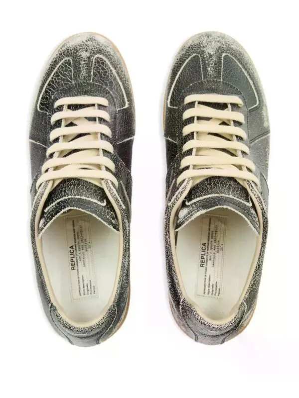 MAISON MARGIELA Replica Lace-up Sneakers - Black