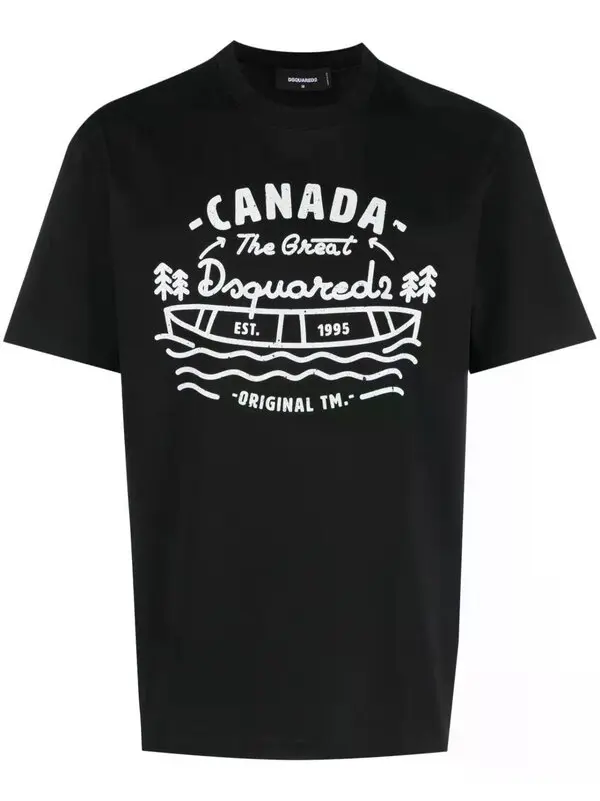 Dsquared2 Logo-print Cotton T-shirt - Black