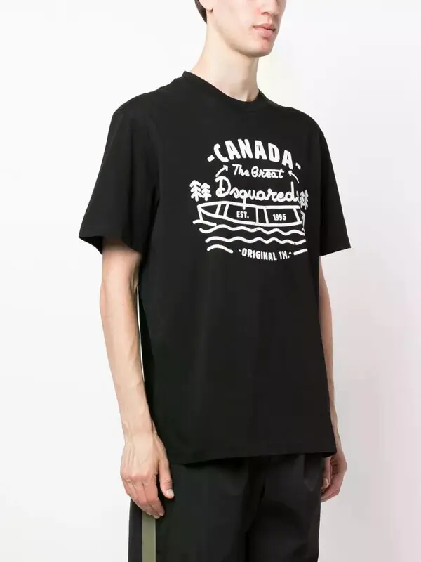 Dsquared2 Logo-print Cotton T-shirt - Black