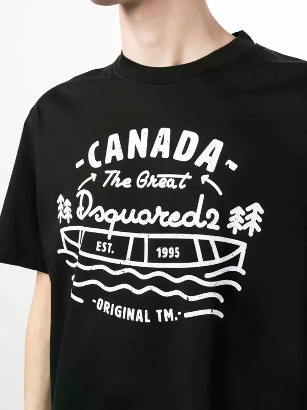 Dsquared2 Logo-print Cotton T-shirt - Black