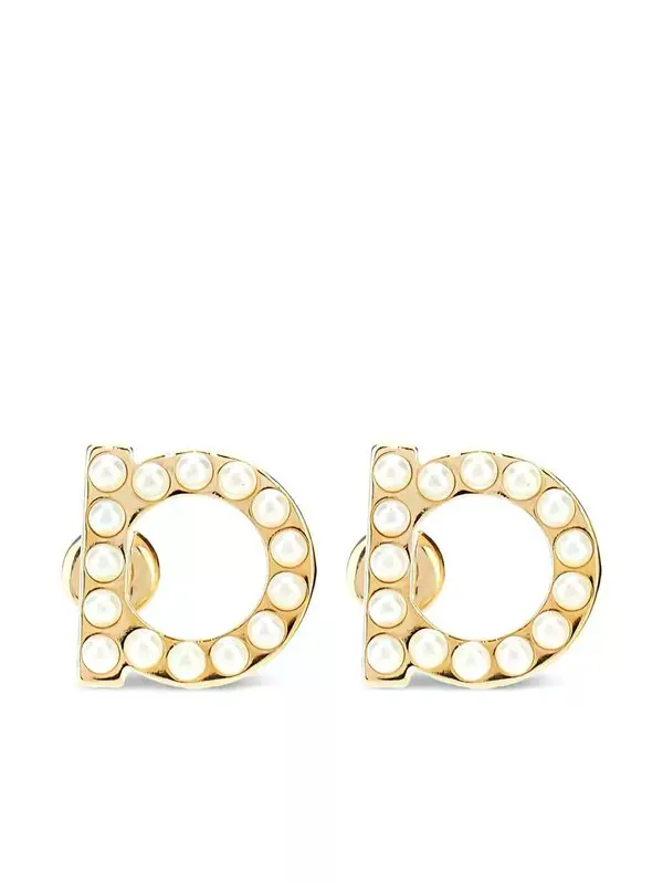 FERRAGAMO Embellished Gancio Earrings - Metallic