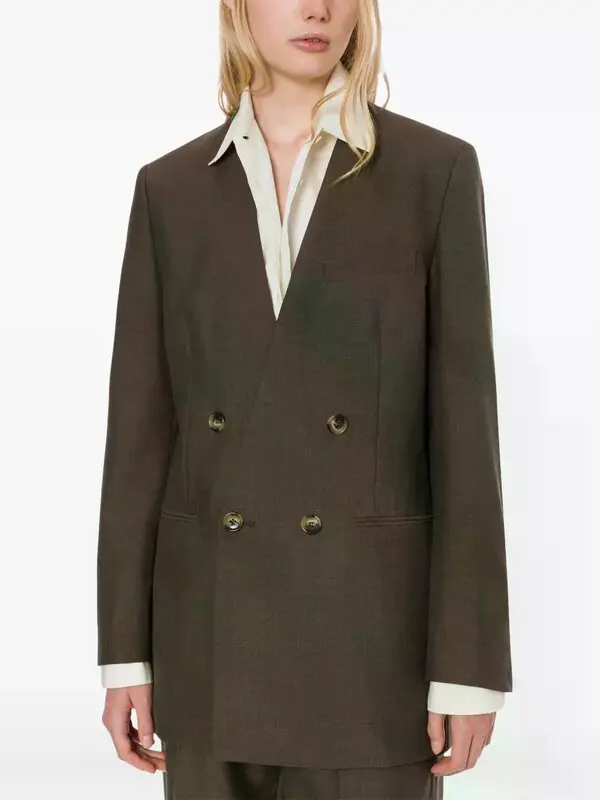 Philosophy Di Lorenzo Serafini Lapel-less Double-breasted Blazer