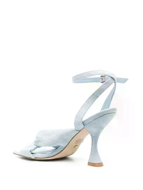 STUART WEITZMAN Playa Angle Strap 100 Sandals - Blue