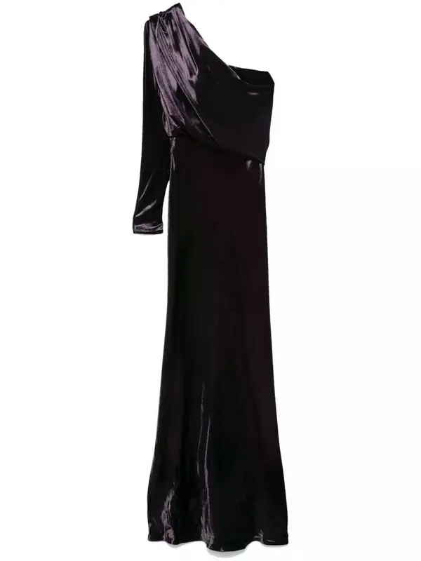 Zimmermann Silk Velvet Draped Gown