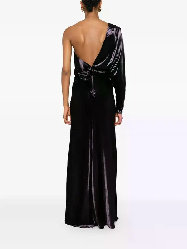 Zimmermann Silk Velvet Draped Gown