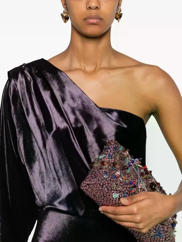 Zimmermann Silk Velvet Draped Gown