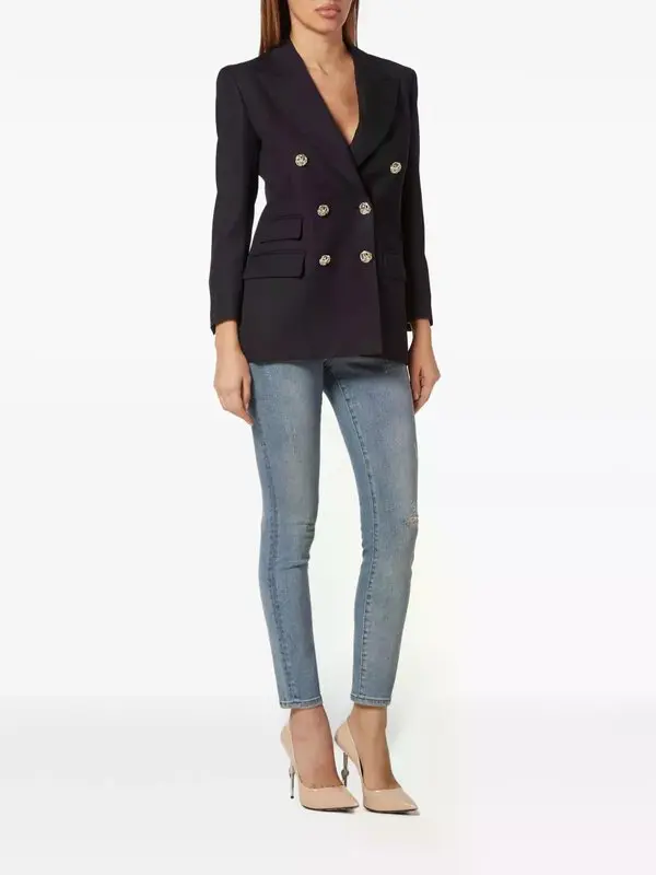 Philipp Plein Double-breasted Wool Blazer