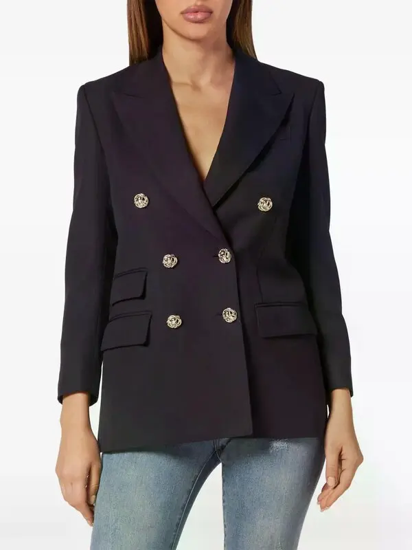 Philipp Plein Double-breasted Wool Blazer