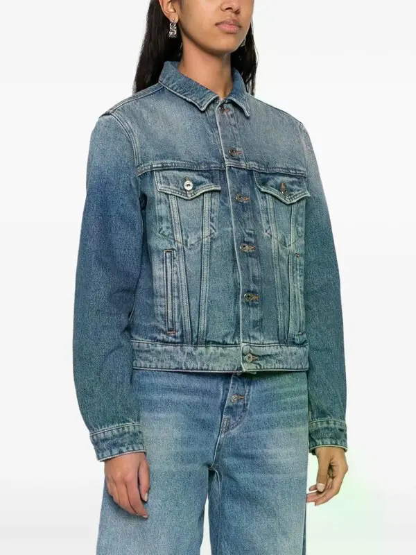 Off-White Distressed Denim Jacket