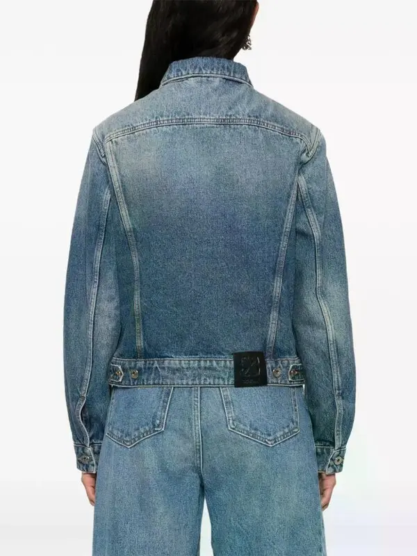 Off-White Distressed Denim Jacket