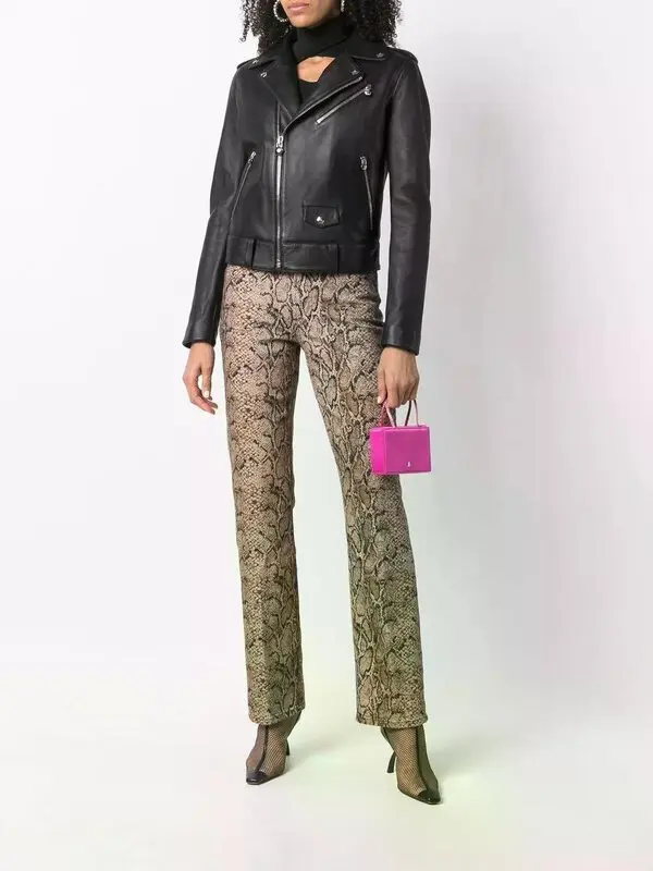 Philipp Plein Leather Biker Jacket