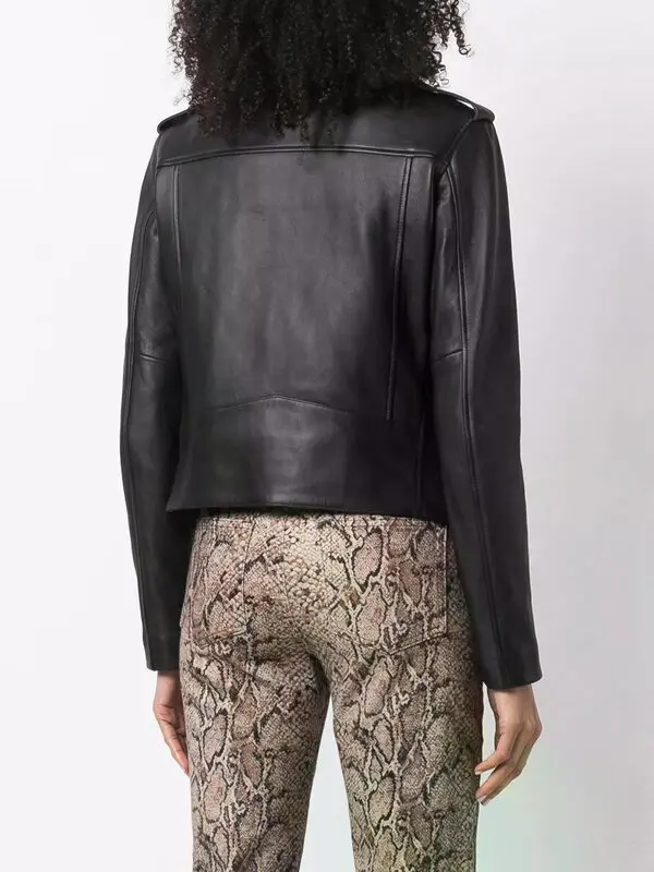 Philipp Plein Leather Biker Jacket