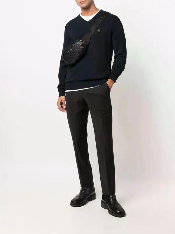 Philipp Plein Logo-patch V-neck Jumper
