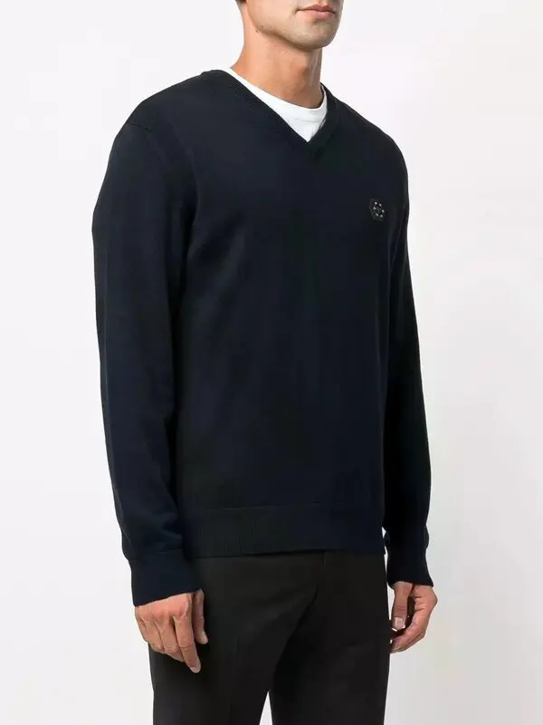 Philipp Plein Logo-patch V-neck Jumper