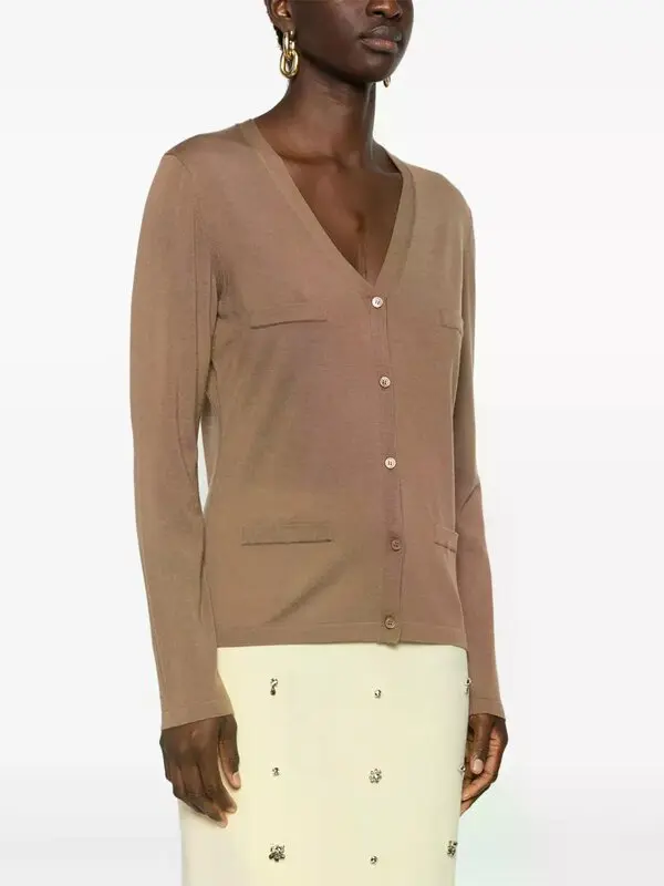 Max Mara Kenya Virgin Wool Cardigan - Brown