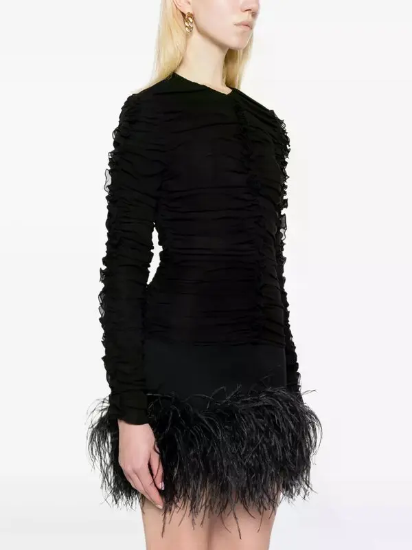 Magda Butrym Ruched Silk-blend Top