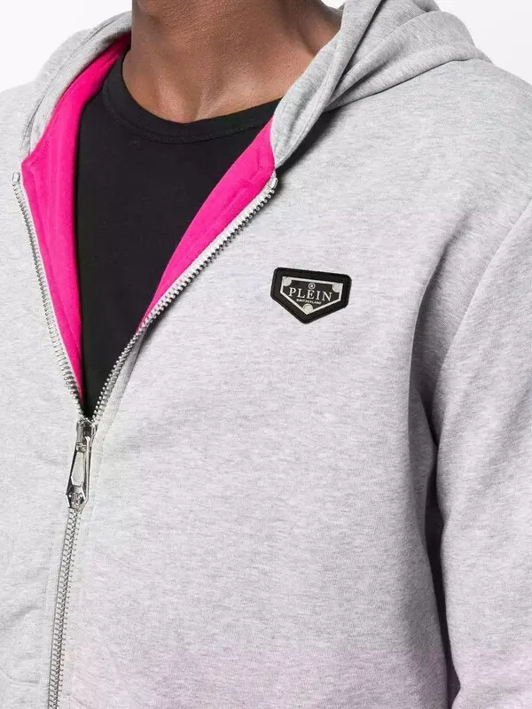 Philipp Plein Logo-patch Zip-up Hoodie