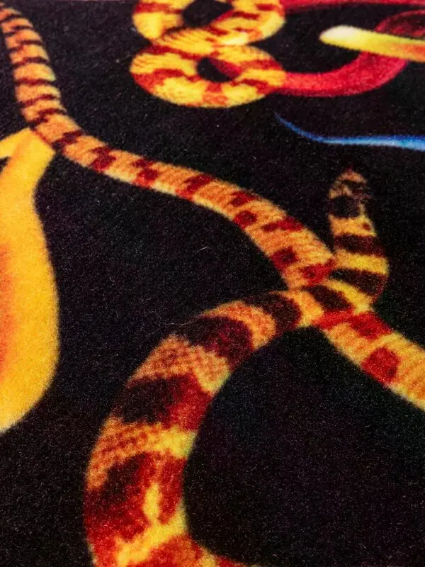 SELETTI Snake-print Rectangular Mat