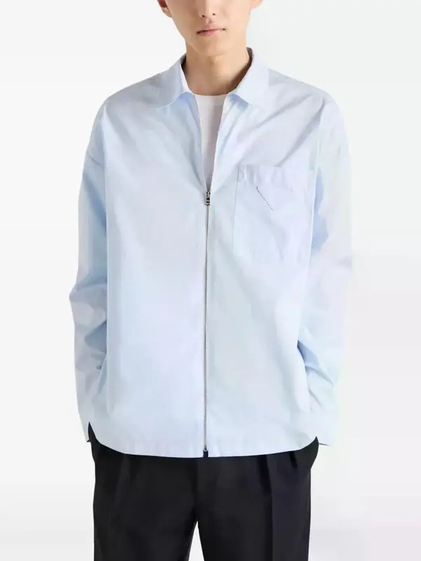 Prada Cotton Zip-up Shirt