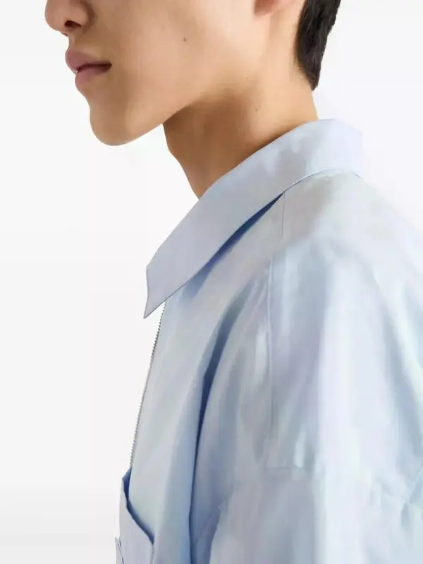 Prada Cotton Zip-up Shirt