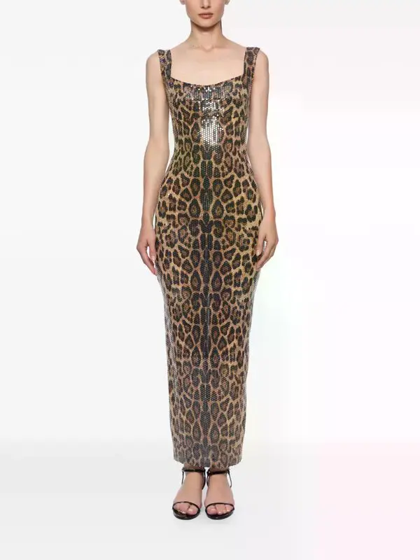ATU BODY COUTURE Leopard-print Midi Dress