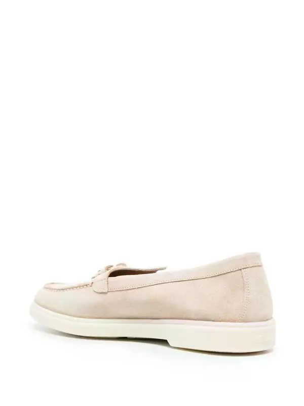 Santoni Tassel Detail Suede Loafers