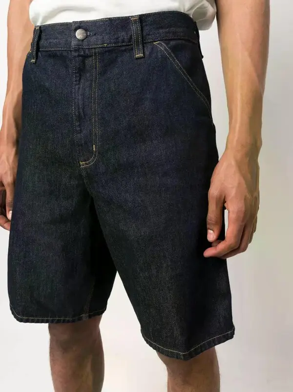 Carhartt Work In Progress Logo-patch Denim Cargo Shorts