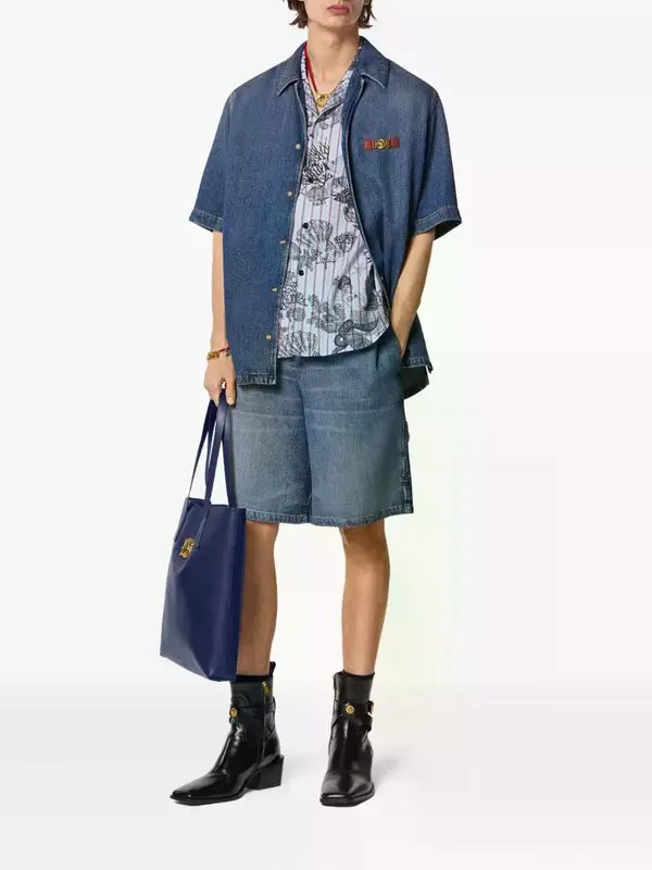 Versace Medusa Biggie Denim Shorts