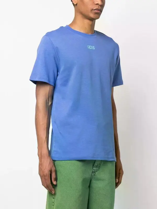 Gcds Logo-print Cotton T-shirt - Blue