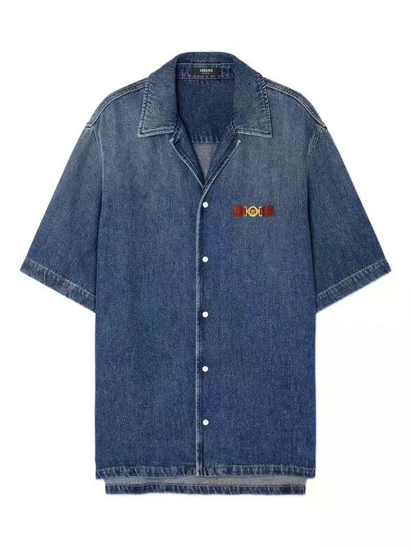 Versace Medusa Biggie Denim Shirt